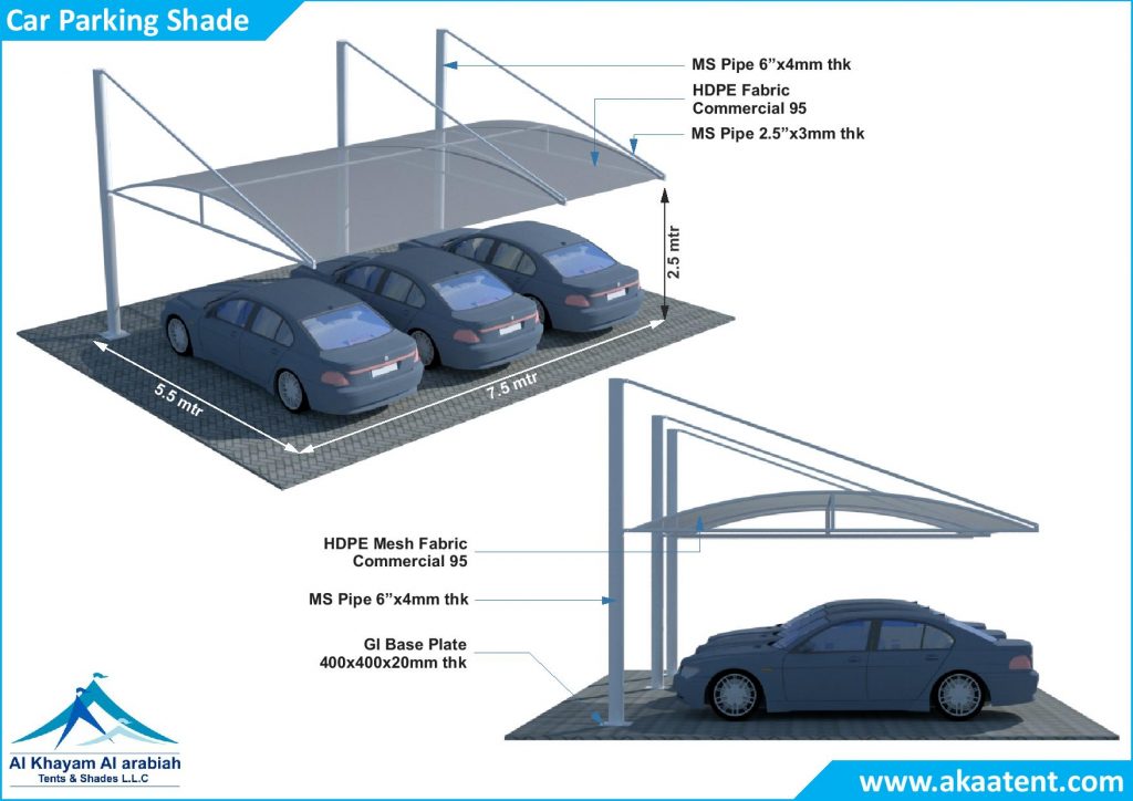 CAR PARKING SHADE UAE Dubai - AKAA Tents and Shades LLC